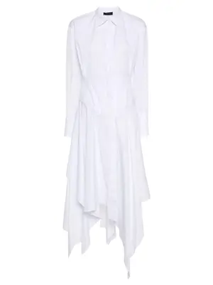 MUGLER Poplin Midi Dress - White