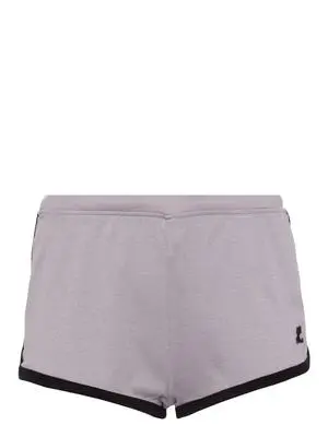 COURREGES Cotton Mini Shorts - Grey
