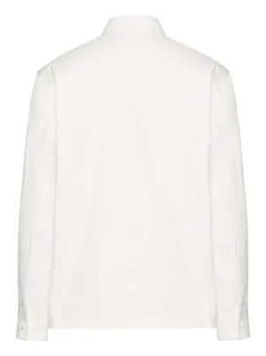 Valentino Garavani V-detail Canvas Shirt Jacket - White