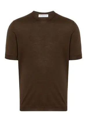 GOES BOTANICAL Knitted Merino T-shirt - Brown