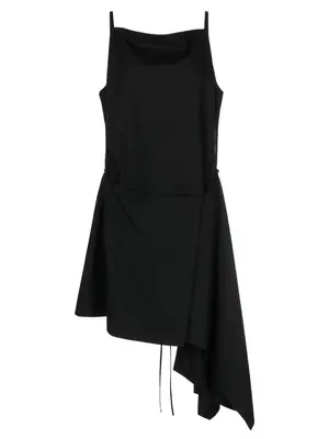 JUUN.J Asymmetric-hem Sleeveless Minidress - Black