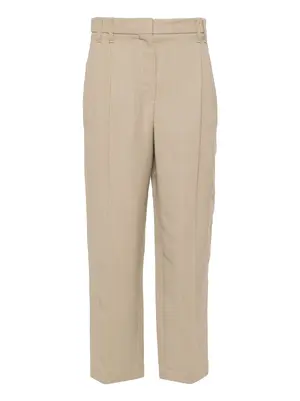 Brunello Cucinelli Cropped Tapered Trousers - Neutrals