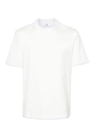 Brunello Cucinelli Layered Cotton T-shirt - White