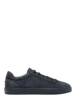 TOD'S Logo-print Suede Sneakers - Blue