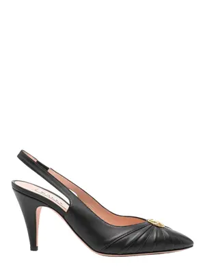 Bally Emblem 80mm Leather Pumps - Black