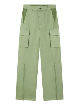 Stella McCartney Straight-leg Cotton Cargo Pants - Green