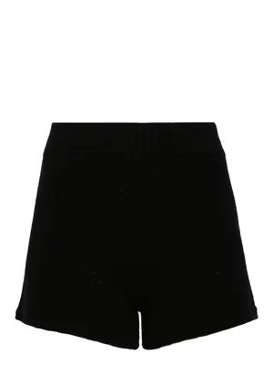 Alanui Cashmere-blend Knitted Shorts - Black