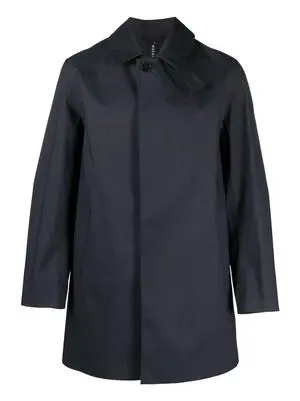 Mackintosh Single-breasted Cotton Coat - Blue