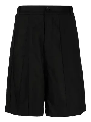 FENG CHEN WANG High-waisted Wool Shorts - Black