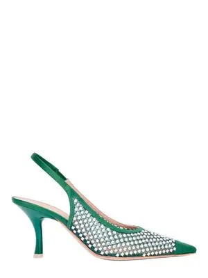 MALONE SOULIERS Vesper 70mm Crystal-embellished Pumps - Green