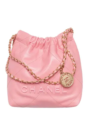 Chanel 22 Mini Handbag Coral Pink
