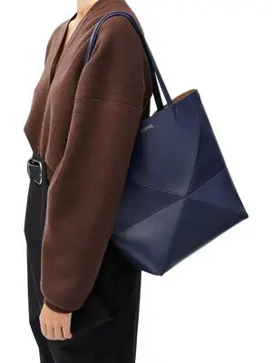 Loewe Luxury Puzzle Fold Tote Bag - Abyss Blue