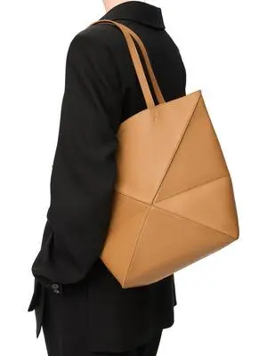 Loewe Luxury Puzzle Fold Tote Bag - Warm Desert