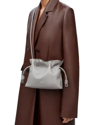 Loewe Mini Flamenco Shoulder Bag Pearl Grey