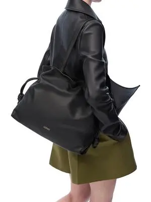 Loewe Large Flamenco Clutch - Black