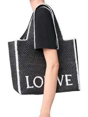 Loewe LOEWE Large Font Tote Black