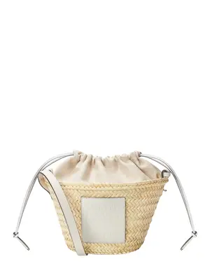 Loewe LOEWE Palm Leaf And Leather Bucket Bag Natural/white