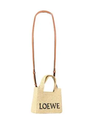 LOEWE LOEWE Mini Font Raffia Tote