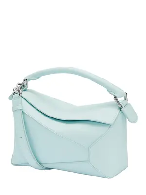 Loewe LOEWE Small Puzzle Edge Bag Blue Iceberg