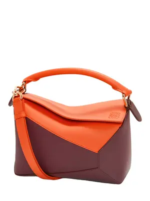 Loewe LOEWE Small Puzzle Edge Bag Vivid Orange/burgundy