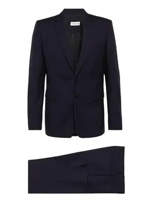 Dries Van Noten Single-breasted Wool Suit - Blue
