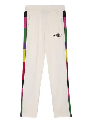 Palm Angels X Missoni Track Pants 'off White/black - Cream