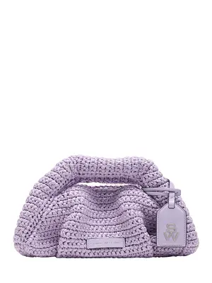STUART WEITZMAN Stuart Weitzman The Moda Mini Raffia Bag Purple Moon Tonal