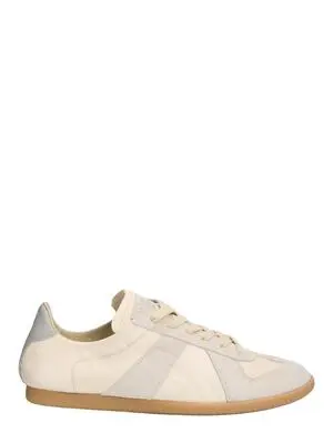 MAISON MARGIELA Replica Mixed Leather Low-top Sneakers - Cream