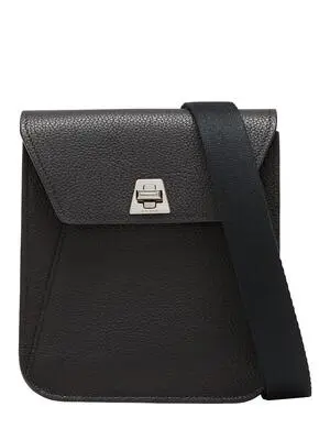 Akris Anouk Mini Leather Messenger Bag - Black