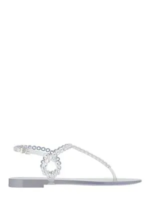 AQUAZZURA Almost Bare Crystal Jelly Slingback Sandals - Transparent