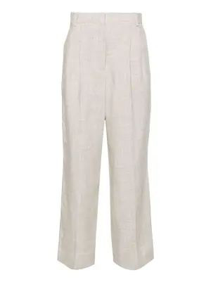 RÓHE Pleated Wide-leg Trousers - Neutrals