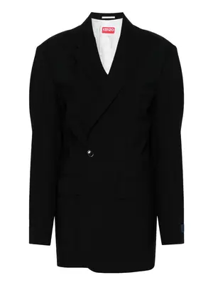 Kenzo Double-breasted Tailored Blazer - Black