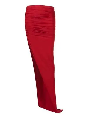 Rick Owens Rick Owens Edfu Gathered Maxi Skirt Red