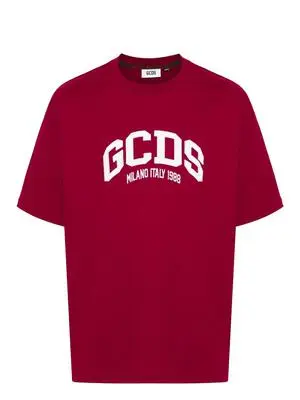 Gcds Logo-appliqué T-shirt - Red