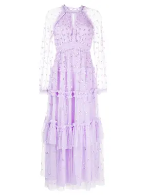 NEEDLE & THREAD Sequin Kisses Gown - Purple