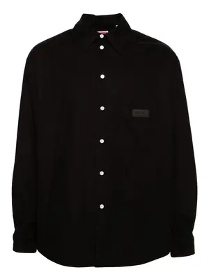 Kenzo Logo-patch Padded Shirt Jacket - Black