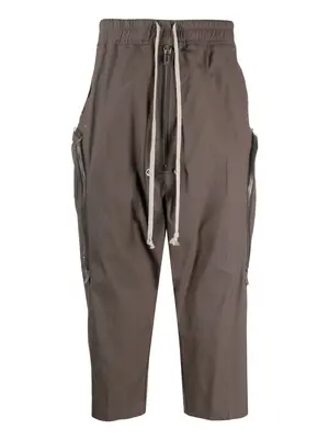 Rick Owens Drawstring Cropped Trousers - Brown