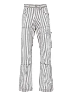 Amiri Striped Cotton Carpenter Trousers - Black