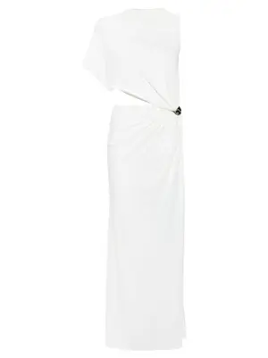 COURREGES Asymmetric Maxi Dress - White