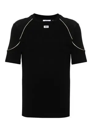 Gcds Comma Cotton T-shirt - Black