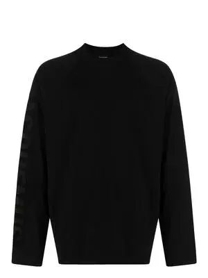 Jacquemus Logo-print Long-sleeve T-shirt - Black