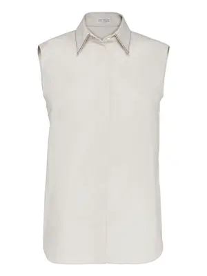 BRUNELLO CUCINELLI Brunello Cucinelli Plain Sleeveless Shirt