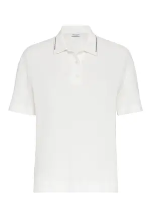 BRUNELLO CUCINELLI Brunello Cucinelli Monili Chain-Detailed Polo Shirt
