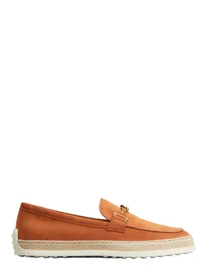 TOD'S Gomma Raffia Loafers - Orange
