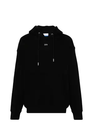 Off-White Organic Cotton Hoodie - Black