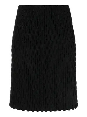 JNBY Basket-stitch Knitted Mini Skirt - Black