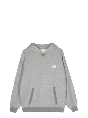 AUTRY Appliqué-logo Mélange-effect Sweatshirt - Grey