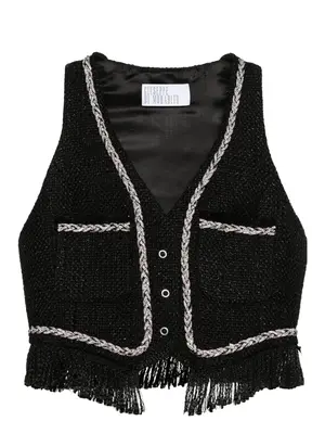 Giuseppe Di Morabito Rhinestone-embellished Bouclé Vest - Black