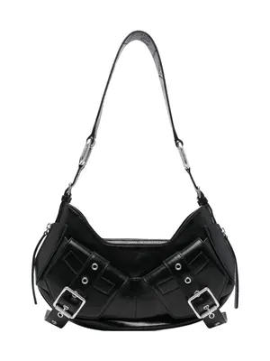 BIASIA BIASIA Y2K Leather Shoulder Bag Black