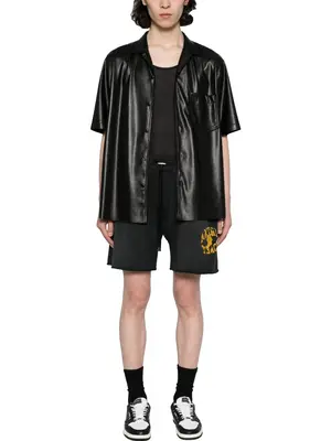 Amiri Logo-print Cotton Shorts - Black